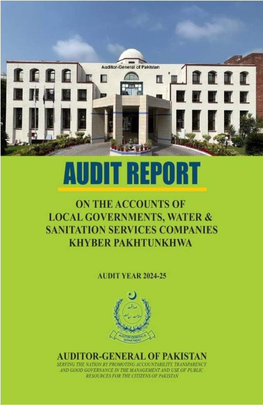 Audit Report on Local Governments, Water & Sanitation Services Companies